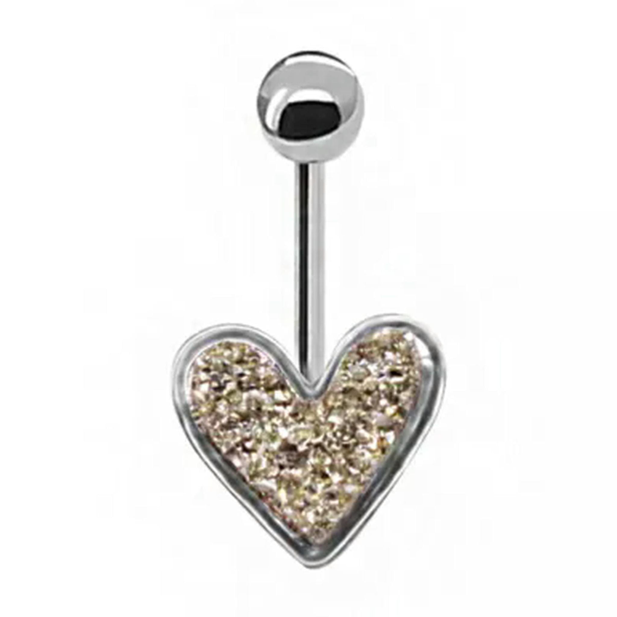 HOOUN Sweet Butterfly Open Belly Button Ring Fashion Rhinestone ...