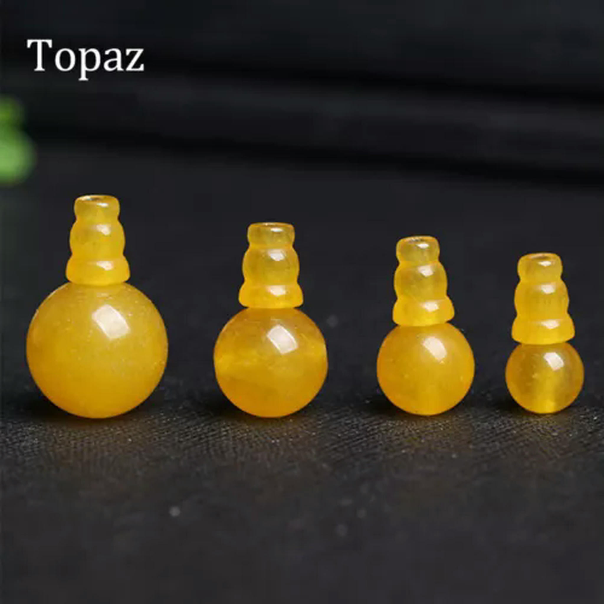 HOOUN Three Holes Guru Beads Gemstone Crystal T-Beads for Buddhist ...