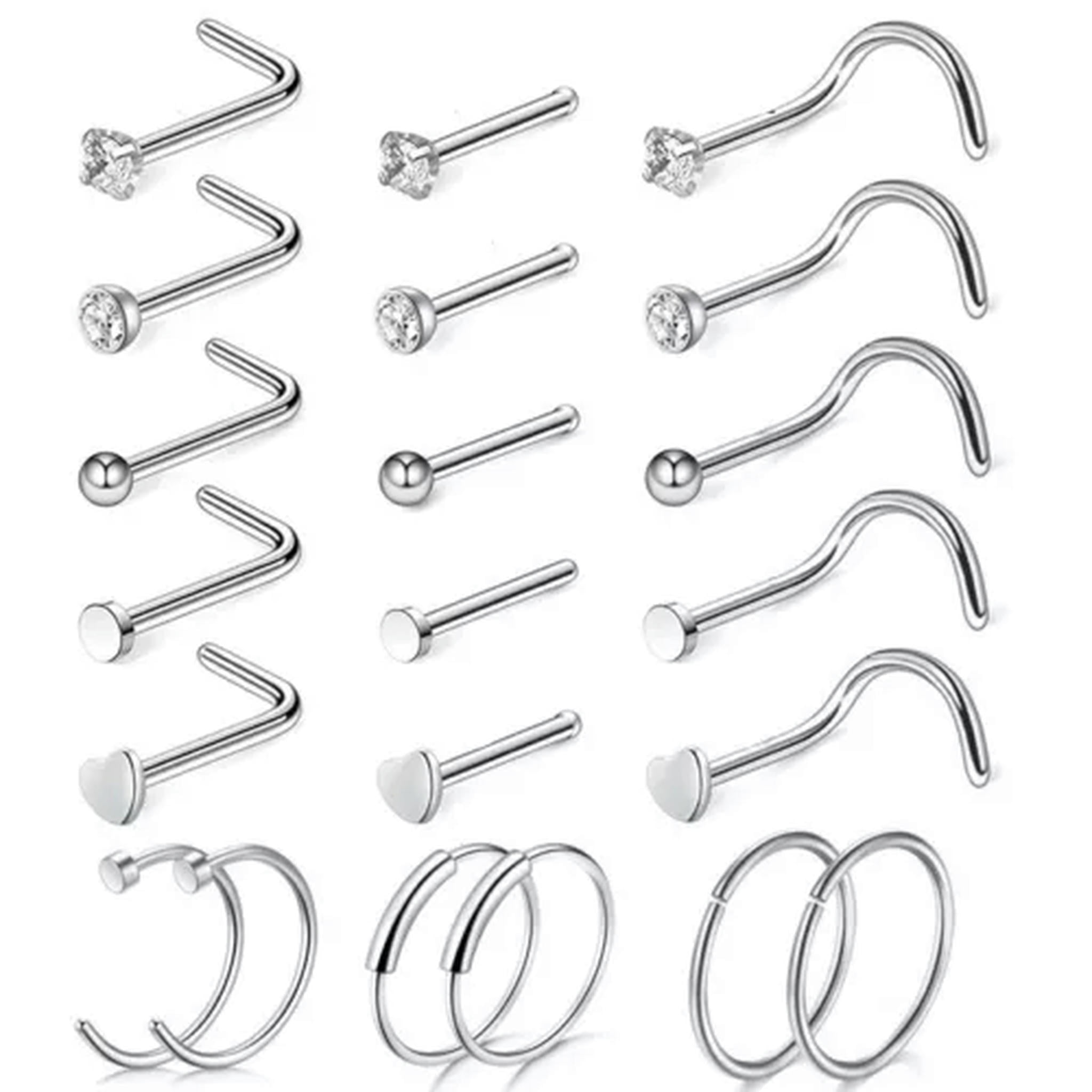 HOOUN Tragus Bars Labret Monroe Nose Hoop Piercing Helix Cartilage Ear ...