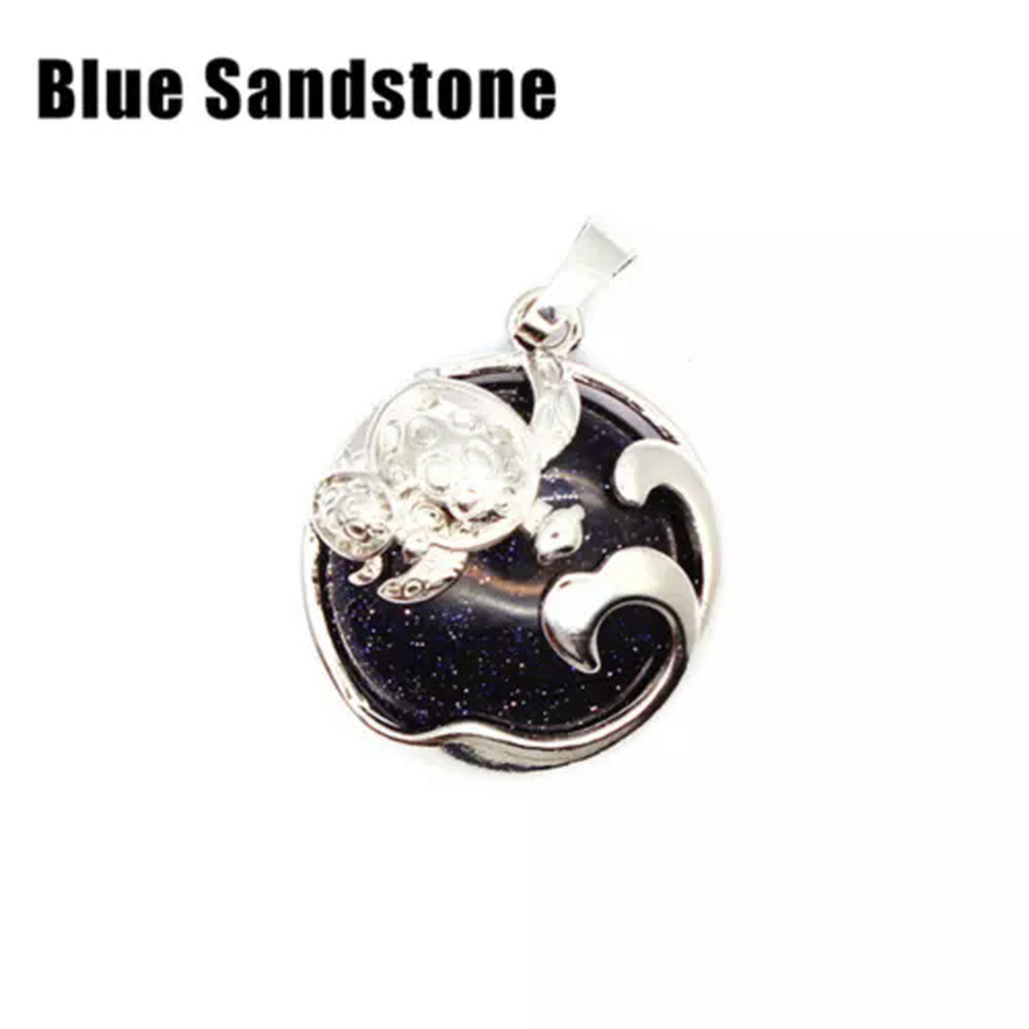 HOOUN Turtle Tortoise Chakra Crystal Stone Quartz Animal Pendant ...
