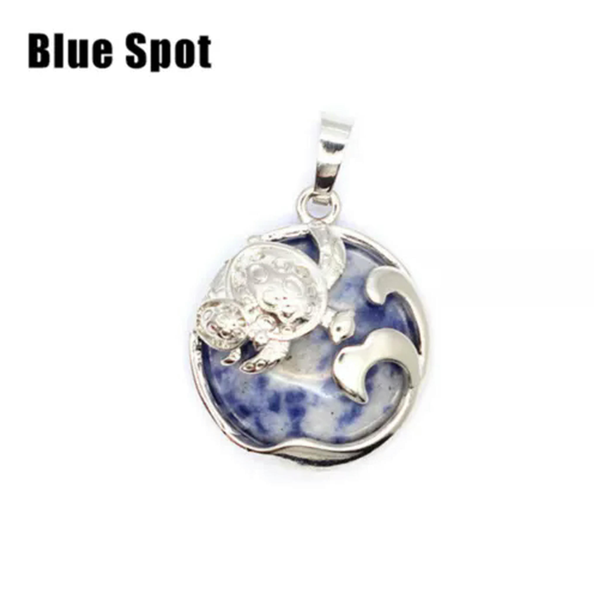 HOOUN Turtle Tortoise Chakra Crystal Stone Quartz Animal Pendant ...