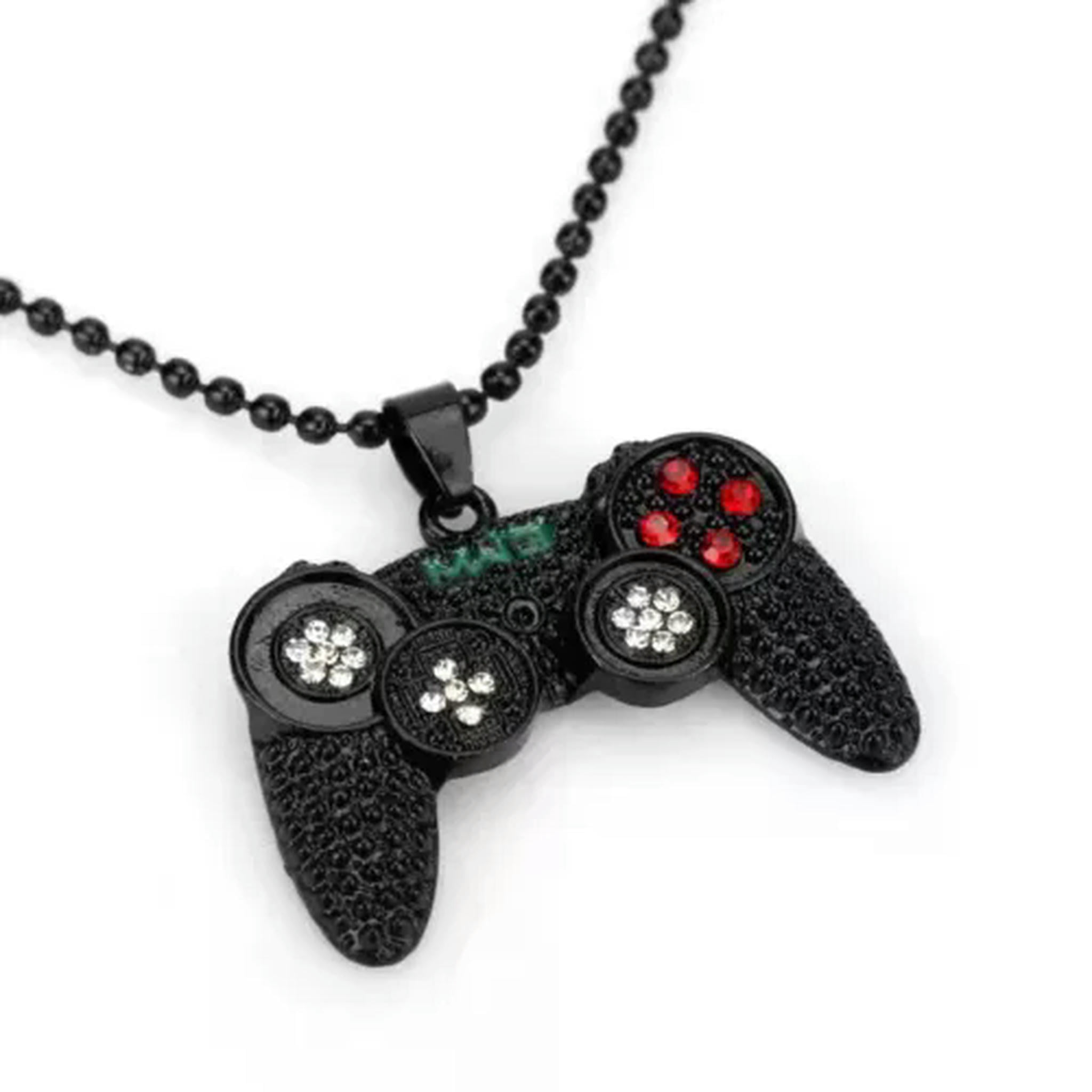 HOOUN Unisex Retro Crystal Necklace Video Game Controller Console Men ...