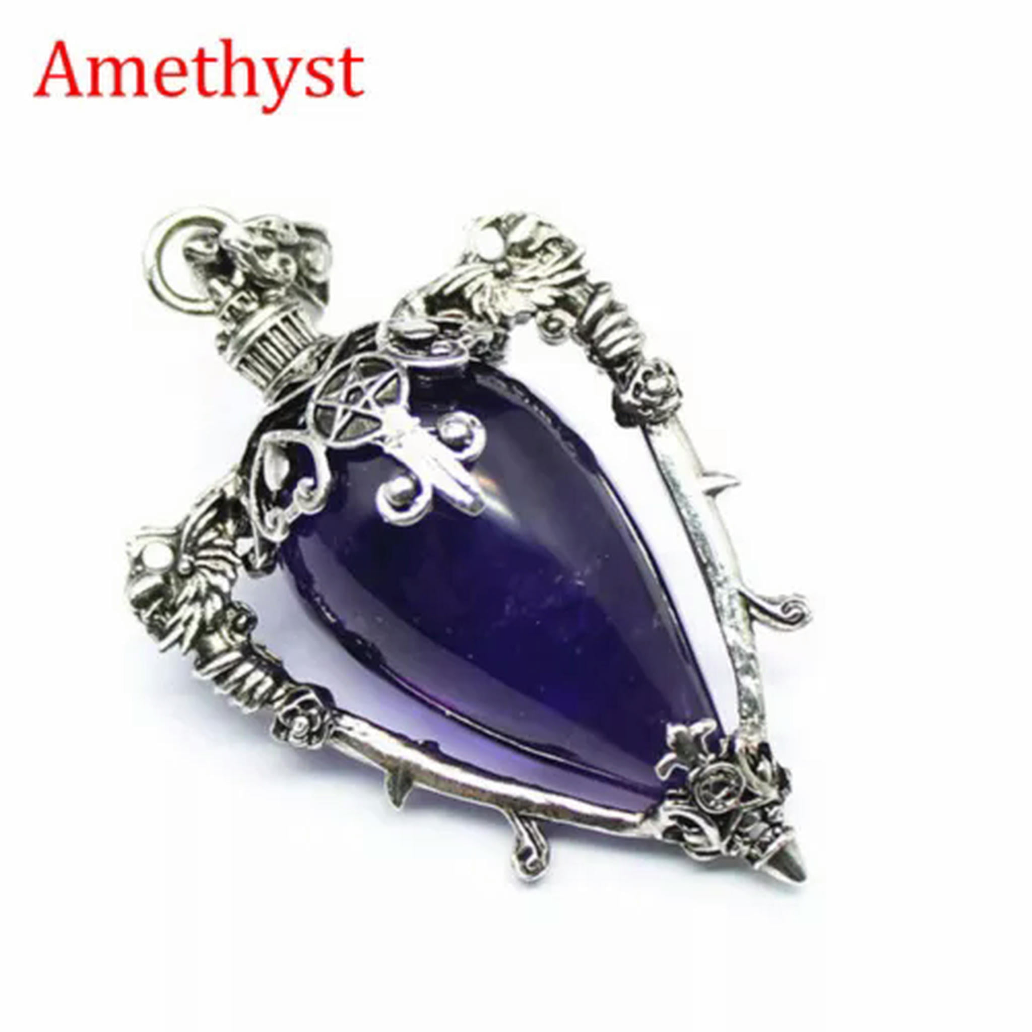 HOOUN Waterdrop Chakra Pendulum Crystal for Dowsing Spiritual ...