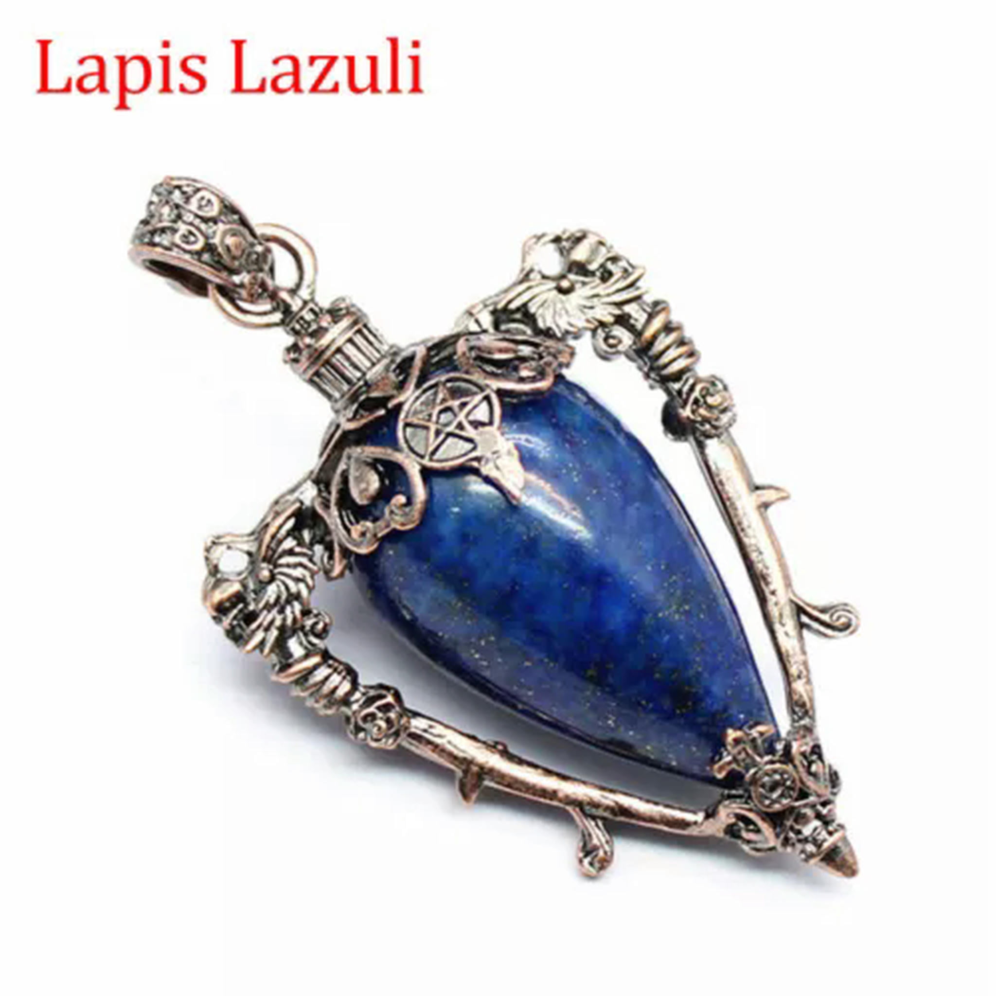 HOOUN Waterdrop Chakra Pendulum Crystal for Dowsing Spiritual ...