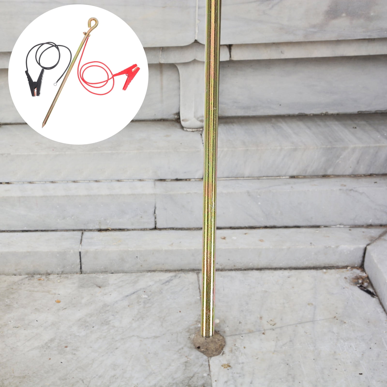 HOOWIFFY 1 Set Grounding Rods For Earthing In Golden Metal Finish ...