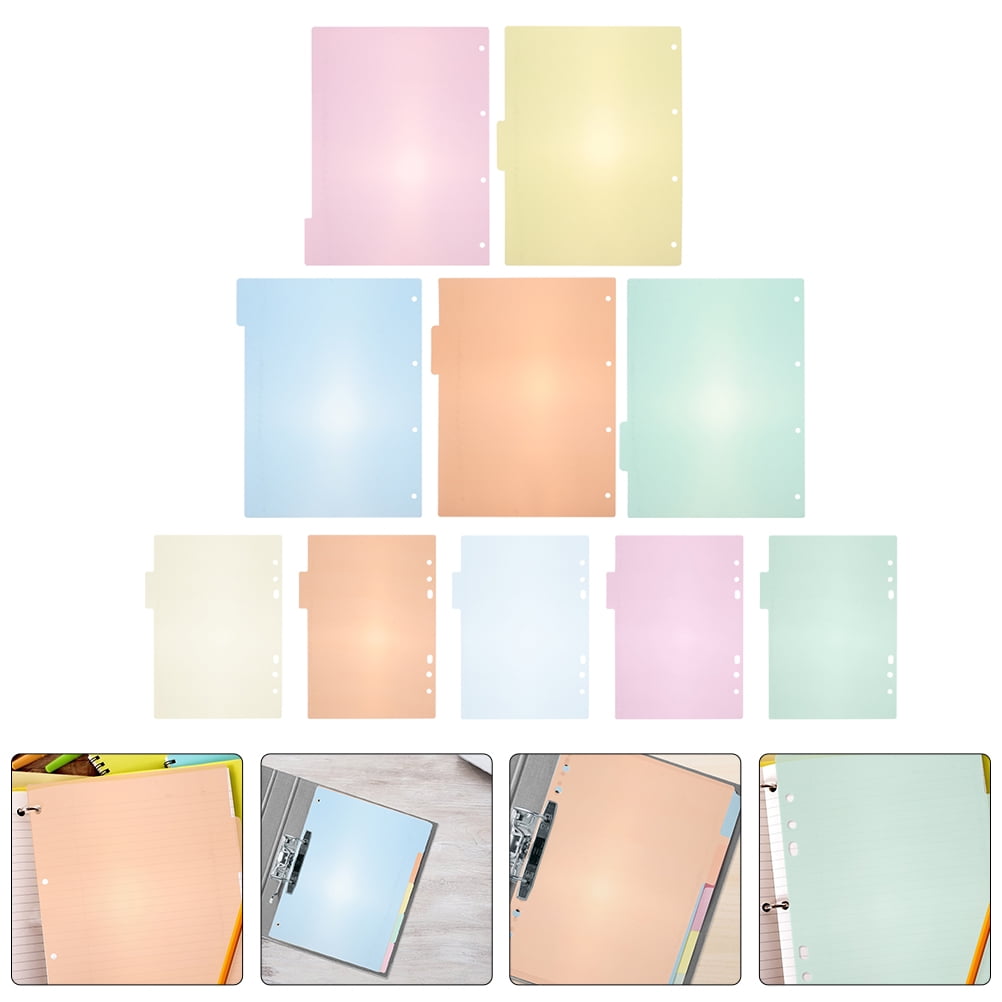 HOOWIFFY 1 Set Pastel Binder Dividers Elegant Design For Students And ...