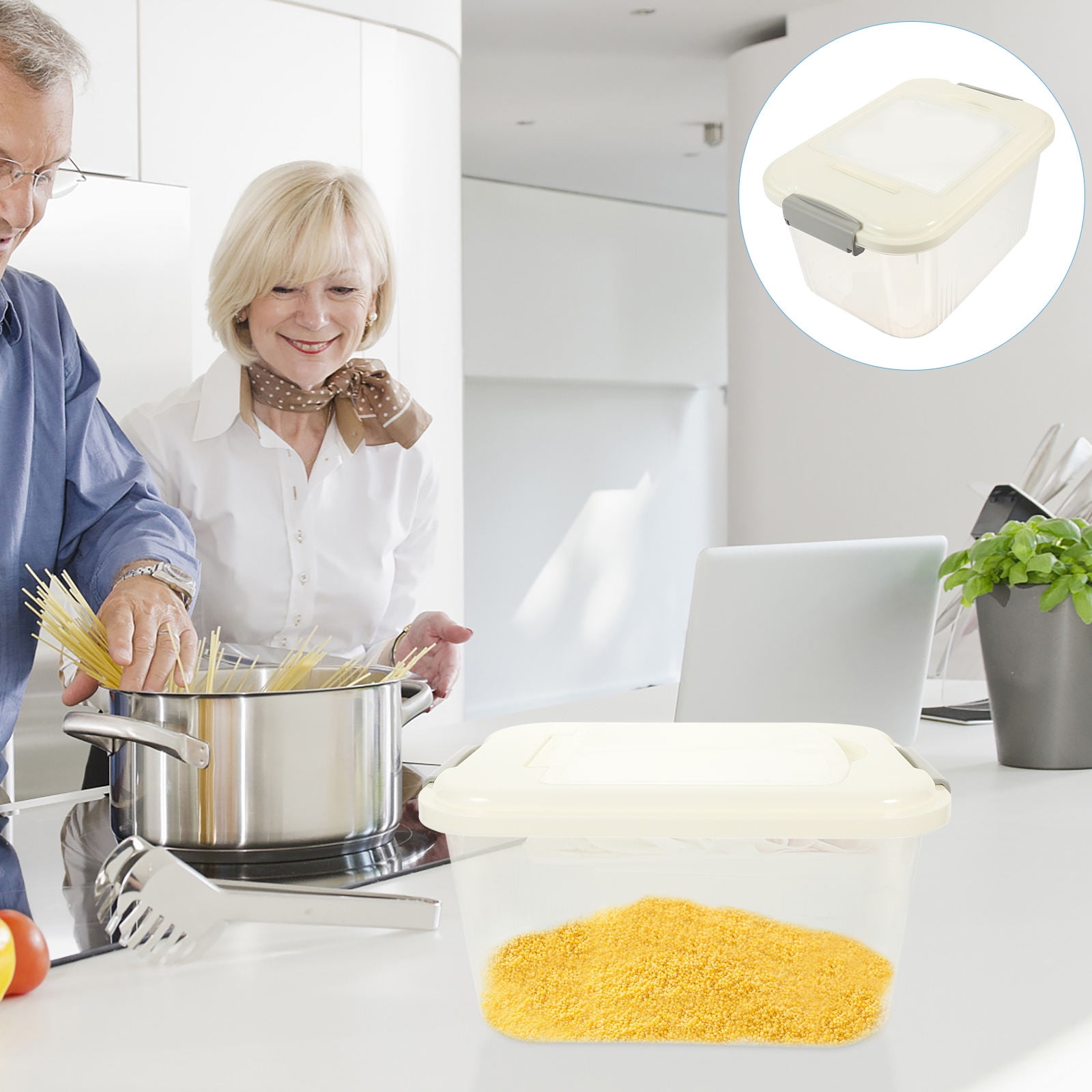 HOOWIFFY 1 Set Rice Holder Material 29X8.5X6.5in Airtight Food ...