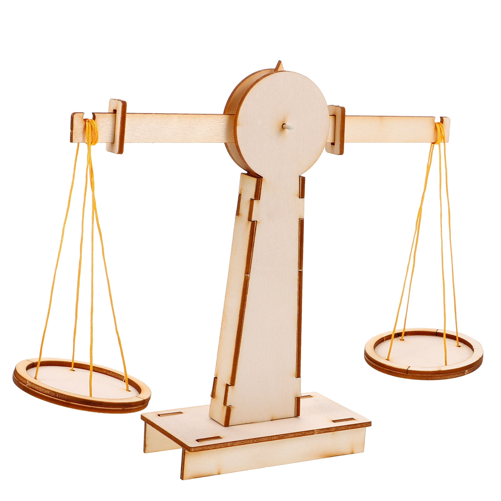 HOOWIFFY Beige Wooden Balance Scale DIY Toy for Kids Safe Science ...