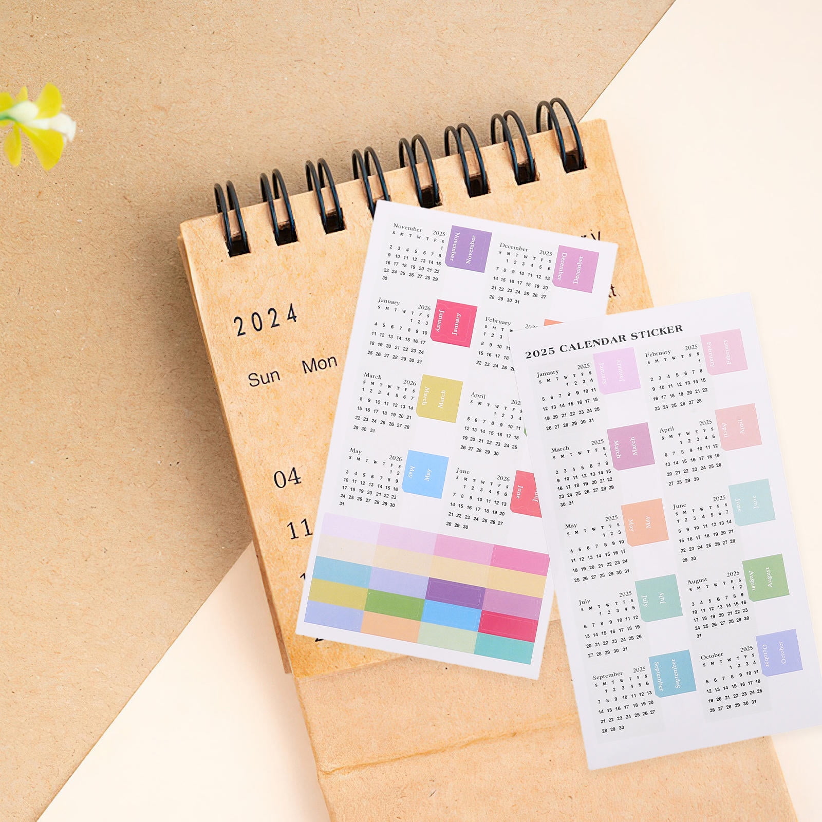 HOOWIFFY 10 Sets of Monthly Stickers for Home Use with Simple Elegant ...