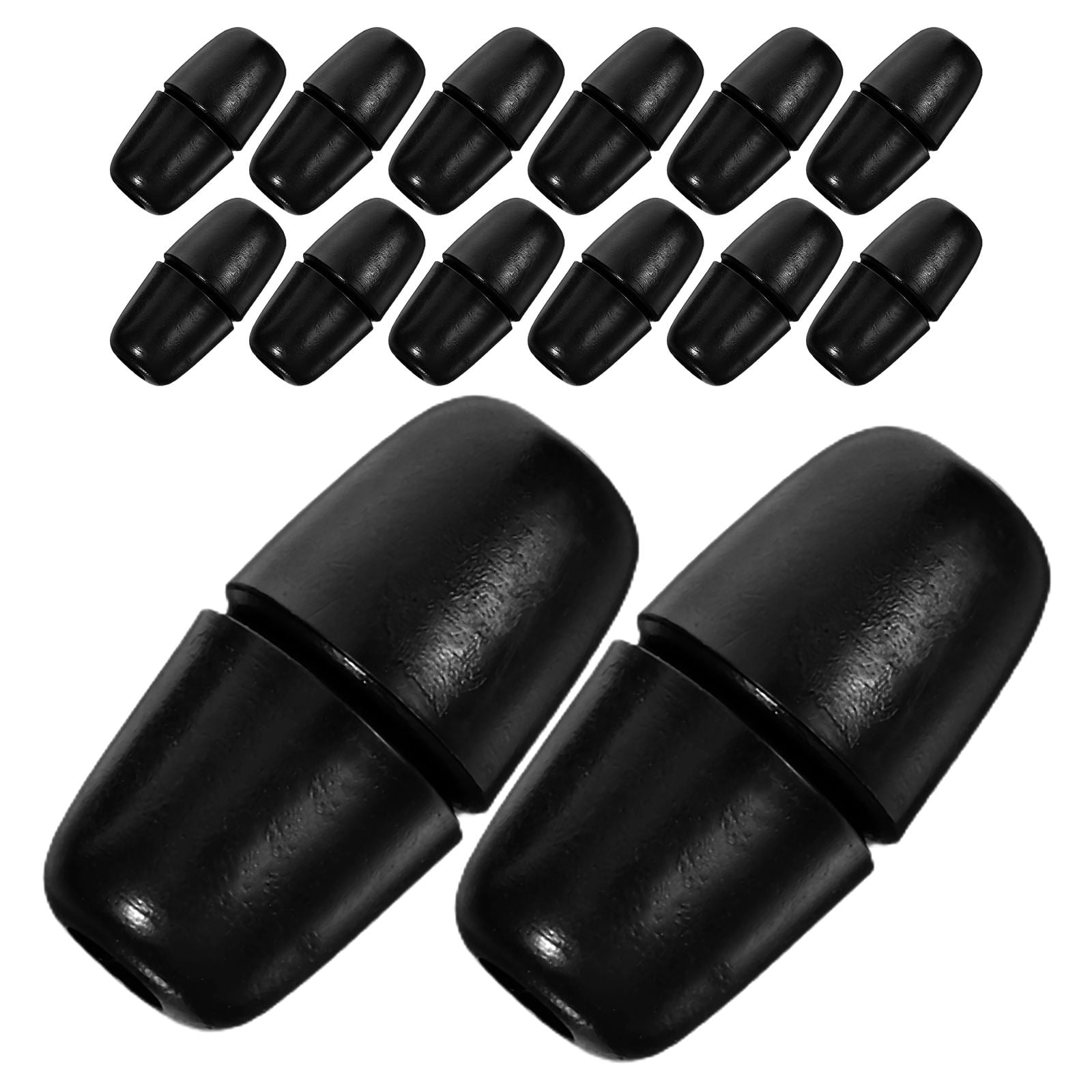 HOOWIFFY 100Pcs Cord End Caps for Shoes in Black White Transparent ...