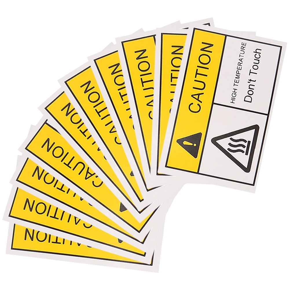 HOOWIFFY High Temperature Warning Stickers Multi-Color PVC for Home Use ...