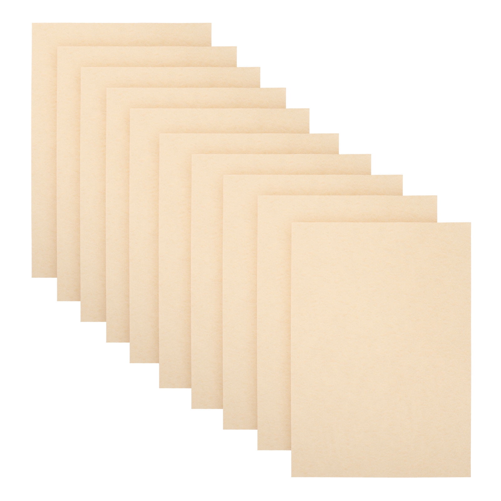HOOWIFFY Beige Rectangular Parchment Writing Paper 10Pcs Vintage Style ...