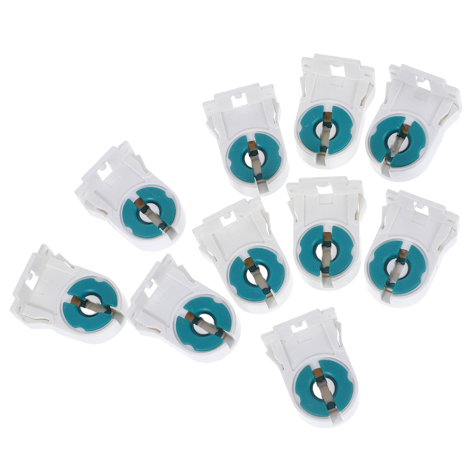 HOOWIFFY 10pcs Fluorescent Tube Light Socket Holder Plastic Lamp Base ...