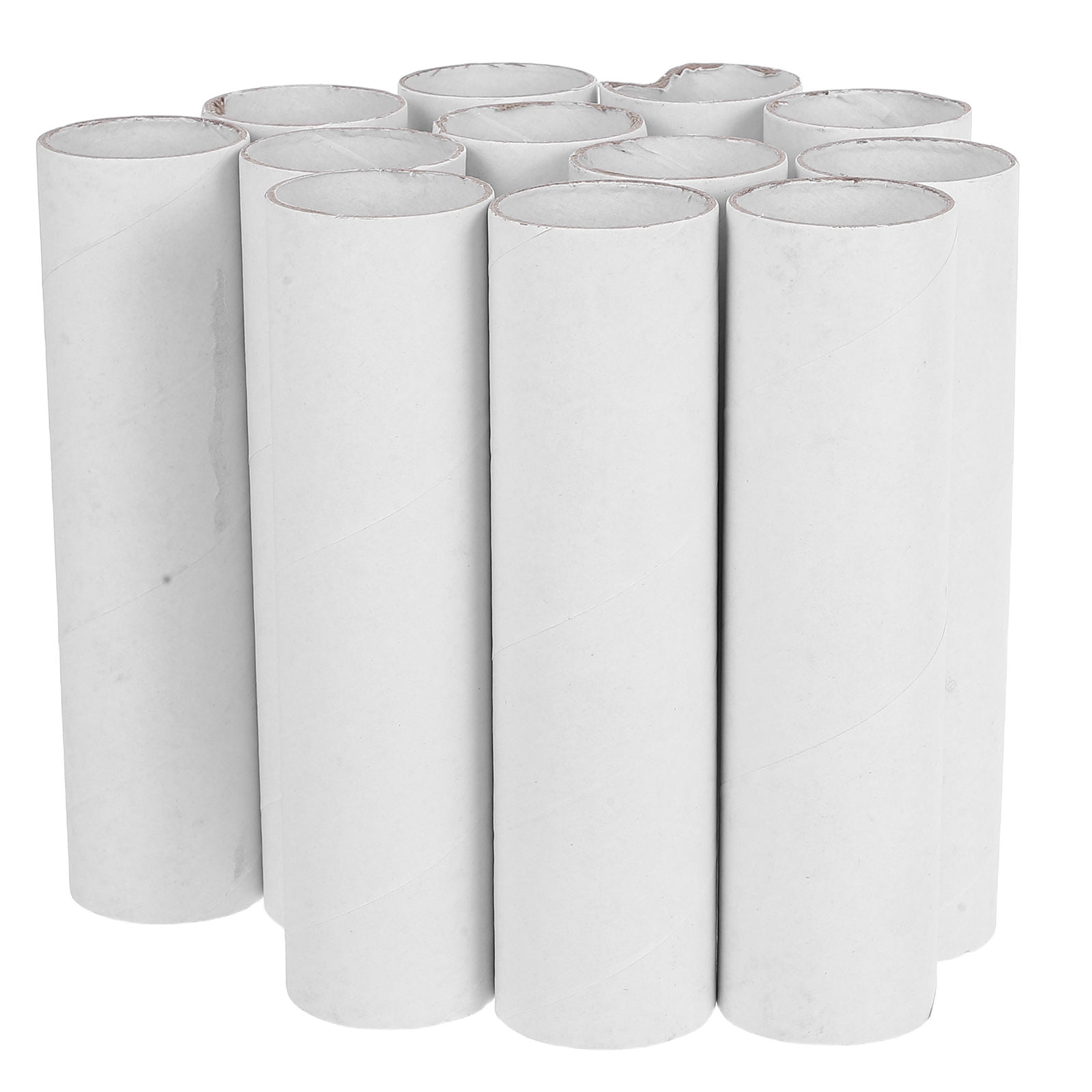 HOOWIFFY 12Pack Paper Tubes for Crafts White Cylindrical Storage for ...