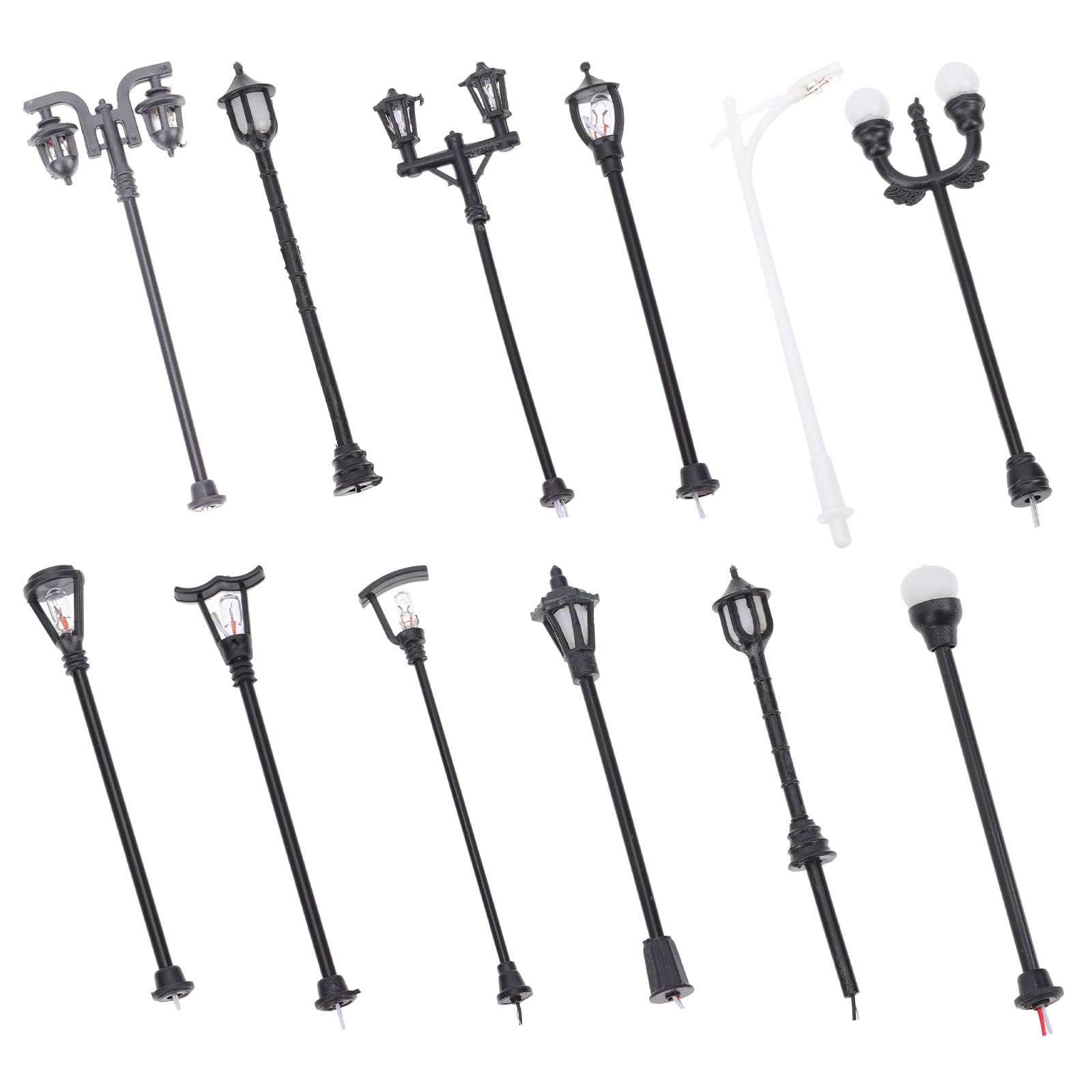 HOOWIFFY 12Pcs Mini Street Light Model Assorted Color for Indoor ...