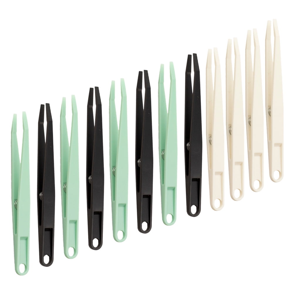HOOWIFFY 12-Piece Precision Crafting Tweezers Set for Jewelry Making ...