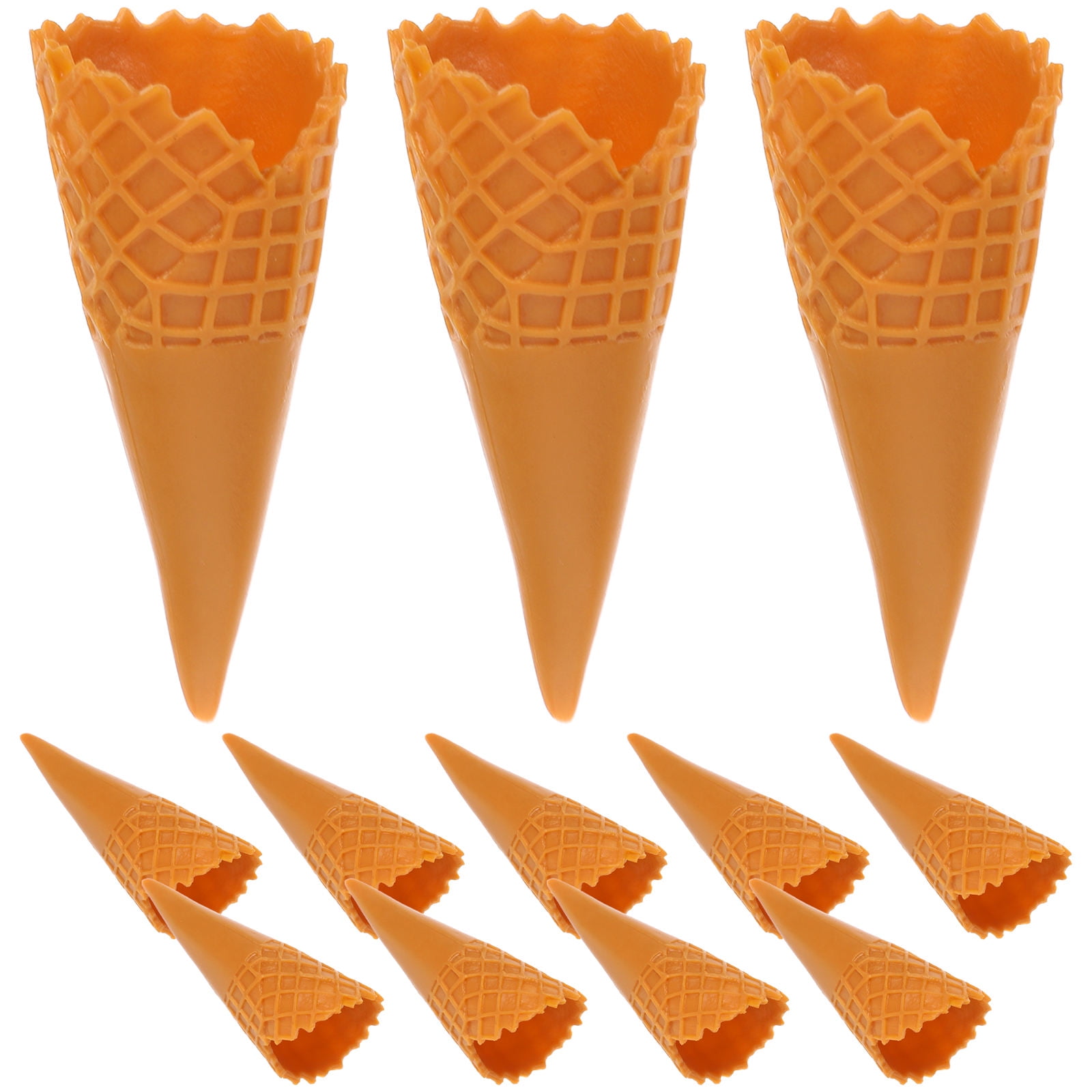 HOOWIFFY 12Pcs Simulated Ice Cream Cone Model For Diy Experience And ...