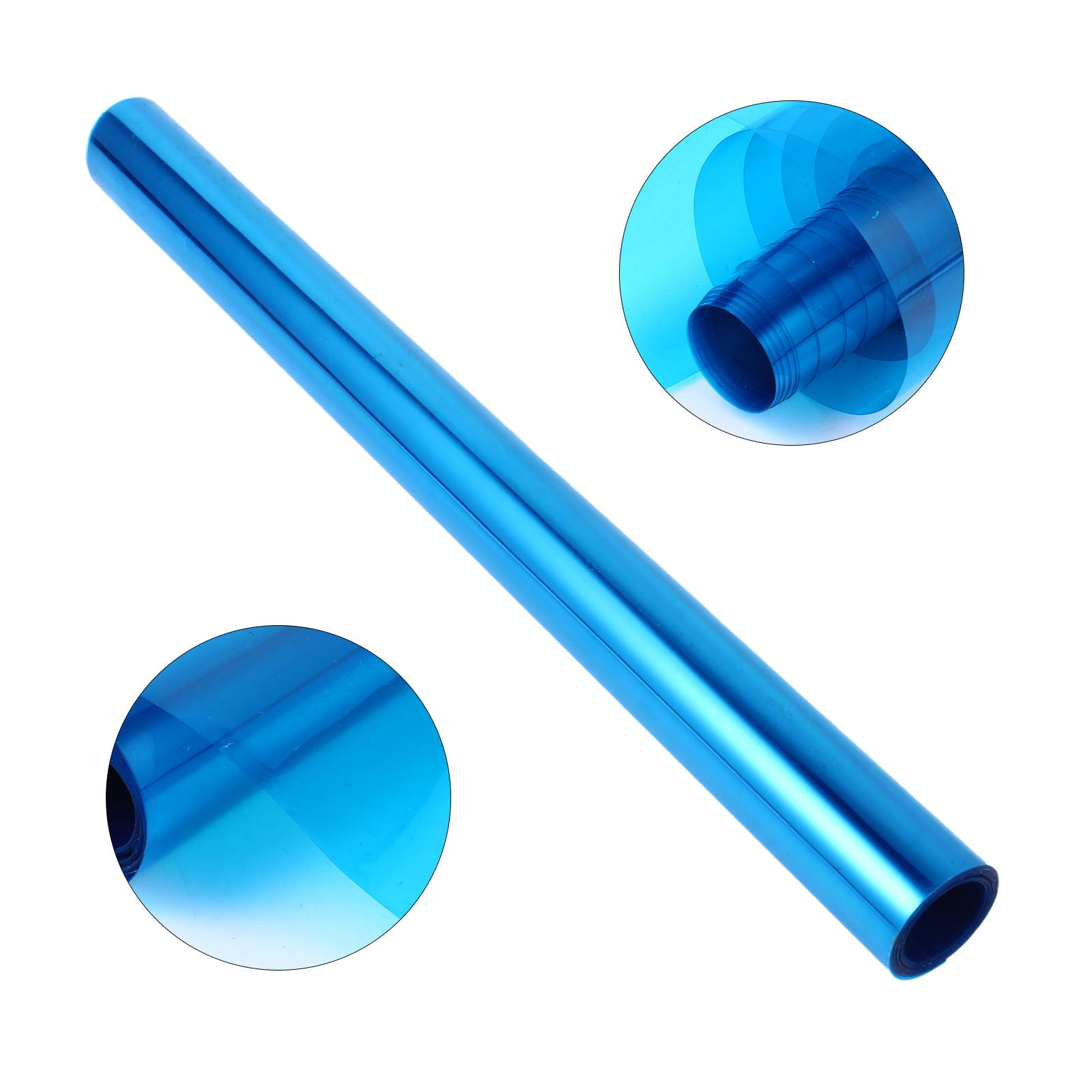 HOOWIFFY Decorative Blue Window Film Glass Material Easy Cut and ...