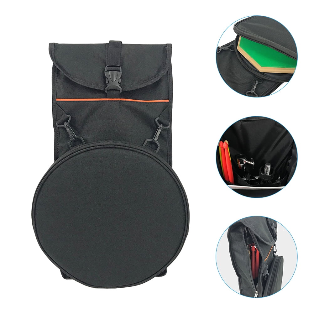 HOOWIFFY Black Oxford Cloth Dumb Drum Storage Backpack with Reinforced ...
