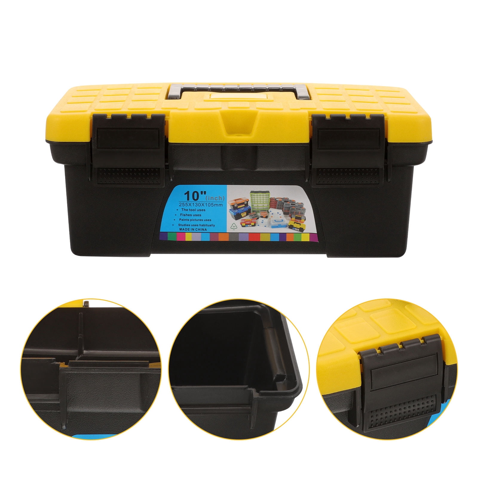HOOWIFFY Portable Plastic Hard Case Tool Storage Box Organizer for ...