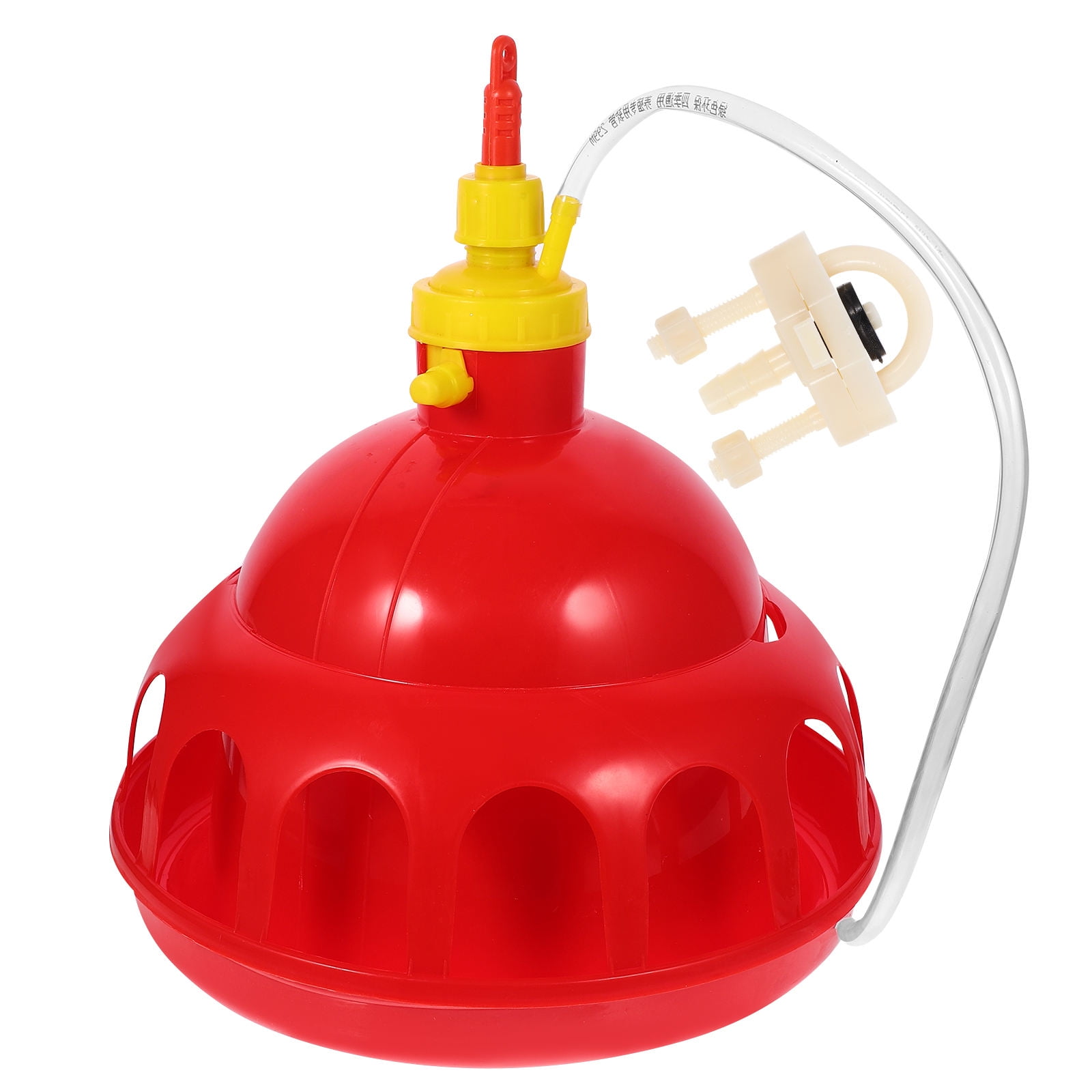 HOOWIFFY Chicken Water System Poultry Waterer Red 1Pack 13.8x15.4in ...