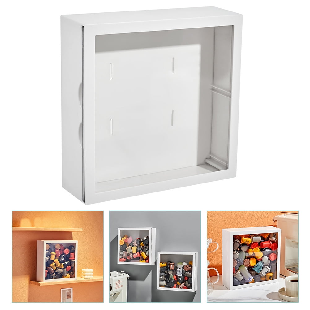 HOOWIFFY Wall Storage Box Showcase Organizer Display Case for Home ...