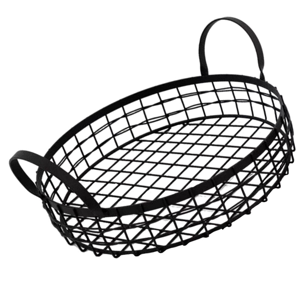 HOOWIFFY Metal Bread Basket Black Fruit Storage Basket for Restaurants ...