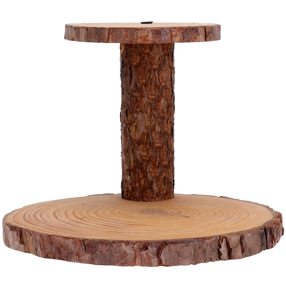 HOOWIFFY 1Pcs Dessert Display Stands 2 Layer Design for Rustic Themed ...