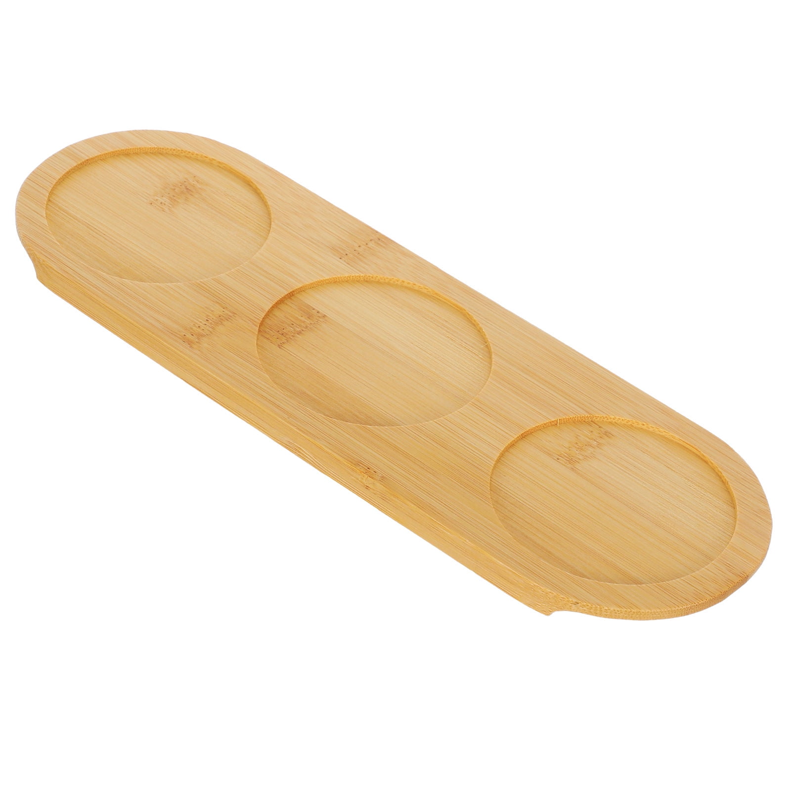 HOOWIFFY Bamboo Beer Flight Board with Three Hole Glass Holder and ...