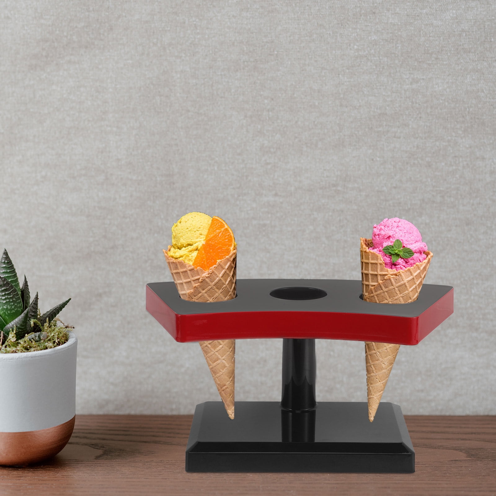HOOWIFFY Curved Sushi Holder Rack Reusable Plastic 1Set for Cafes ...