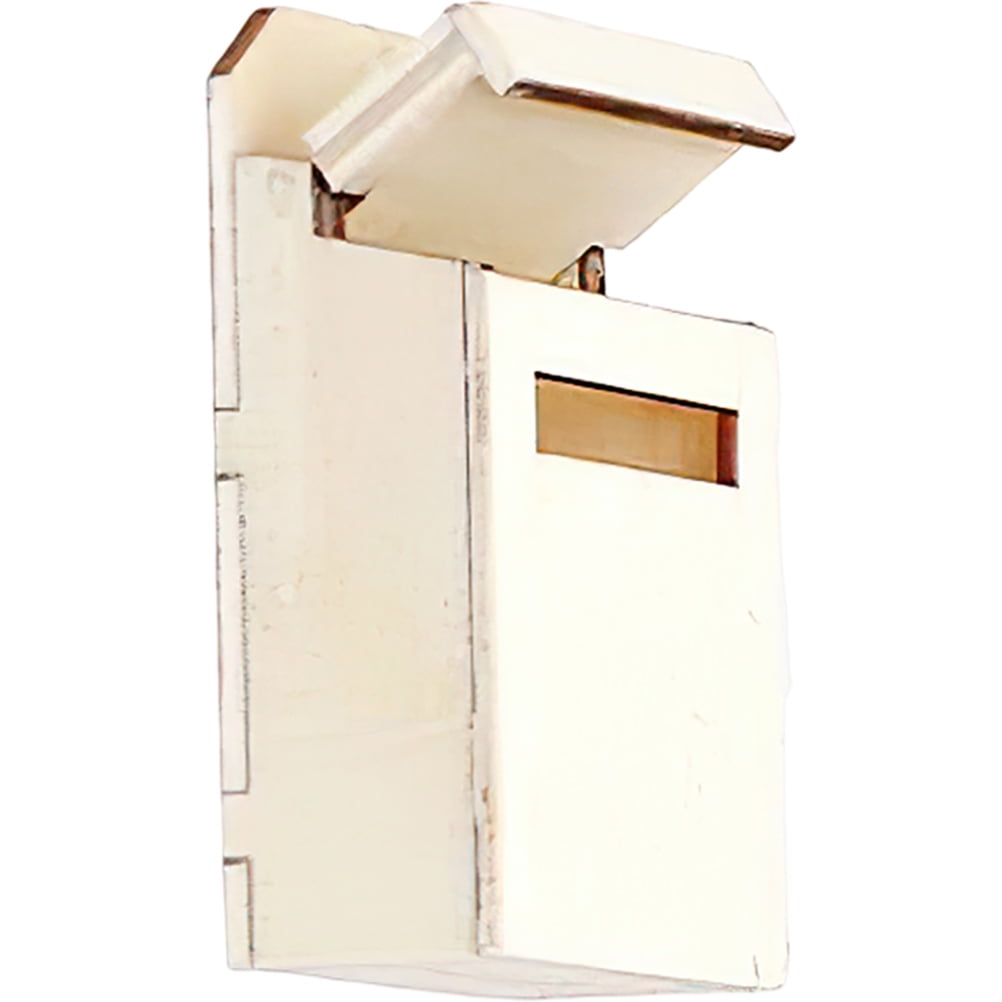 HOOWIFFY 1Set Mini Mailbox Statue Mini Mailbox Figurine Khaki White ...