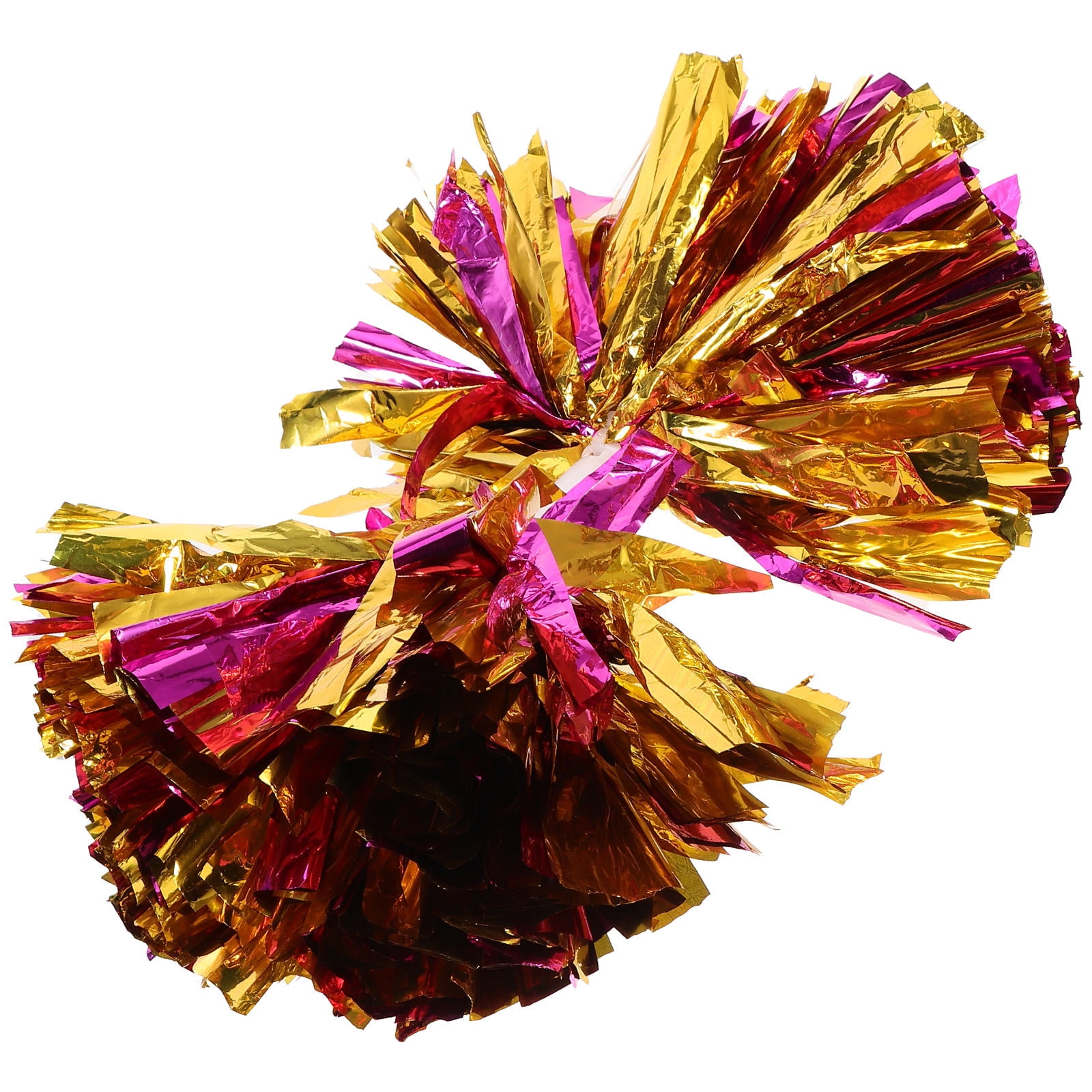 HOOWIFFY 1Set Pink with Gold Mix Cheering Pompom for Cheerleaders Team ...