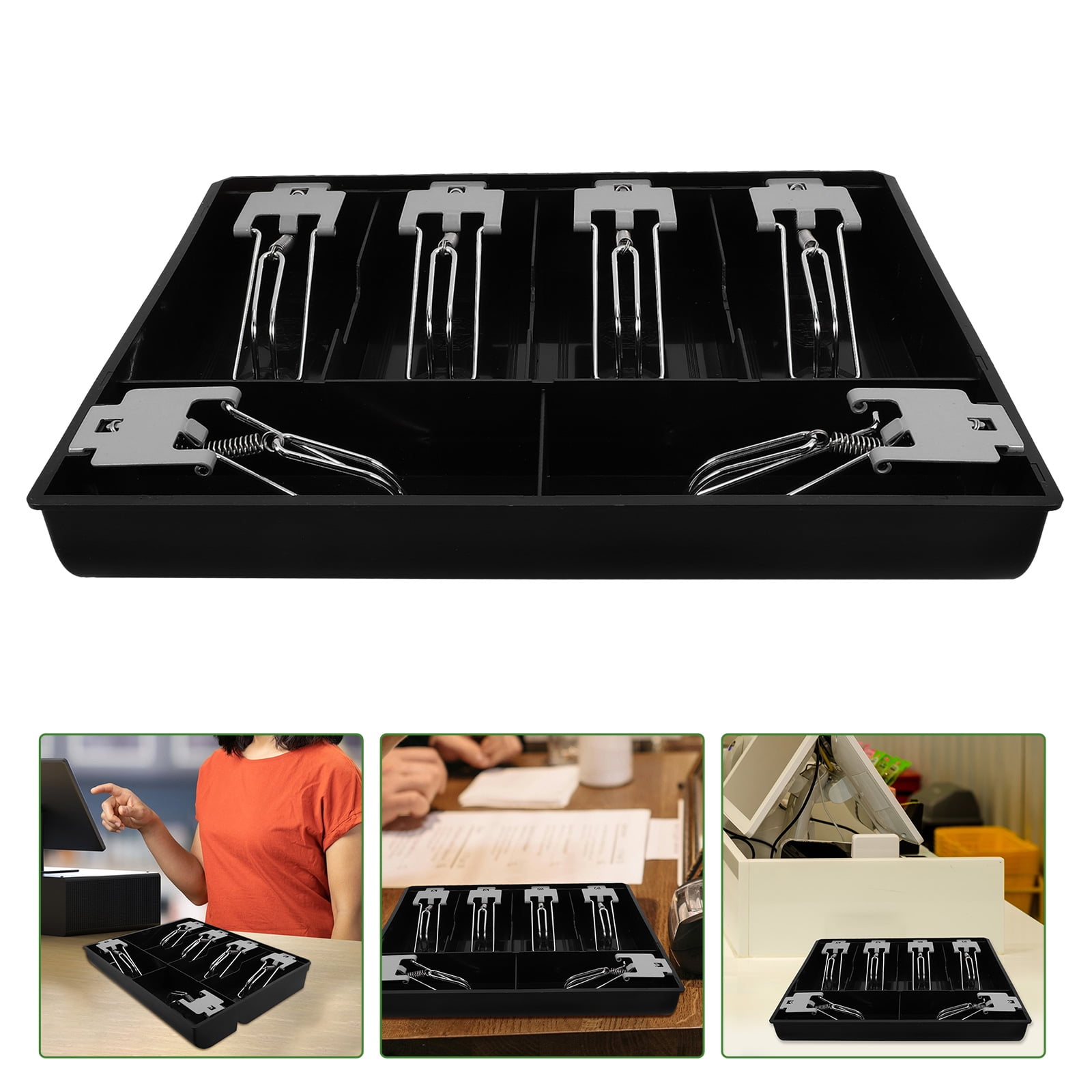 HOOWIFFY Supermarket Cash Register Box Black Plastic 1Pcs - Walmart.com