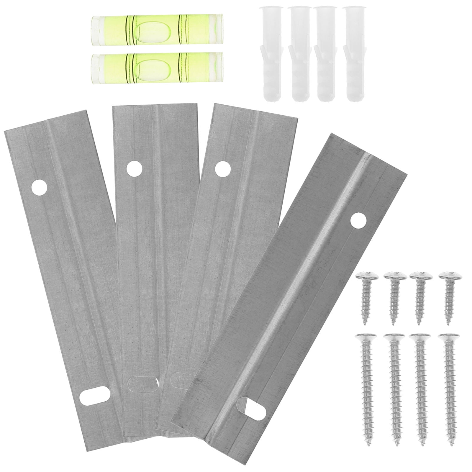 HOOWIFFY Heavy Picture Hanging Kit Wall Mounting Brackets Kits Silver ...