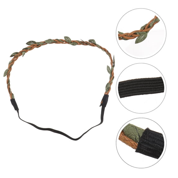 HOOWIFFY Imitation Leaf Headband Woven Wreath Headpiece Multi 20Pcs ...