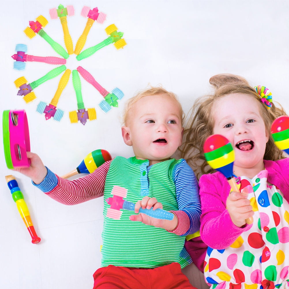 HOOWIFFY 24Pcs Baby Toys Squeaky Hammer Toy Assorted Color Plastic For ...