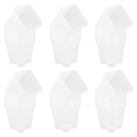 HOOWIFFY 24Pcs Plastic Square Pots For Plants With Root Observation ...