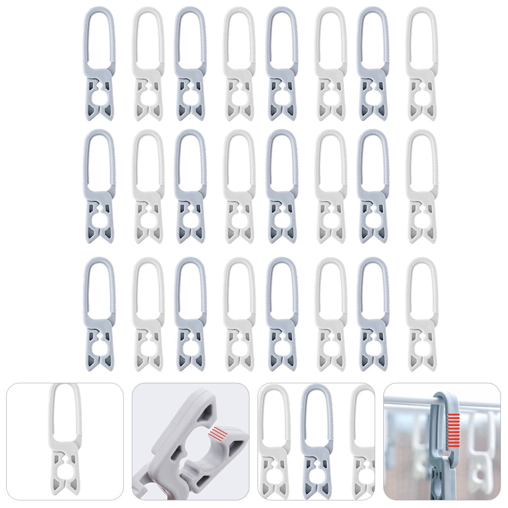 HOOWIFFY 24Pcs Sturdy Clothes Clamp Plastic Mini Clips for Towel and ...