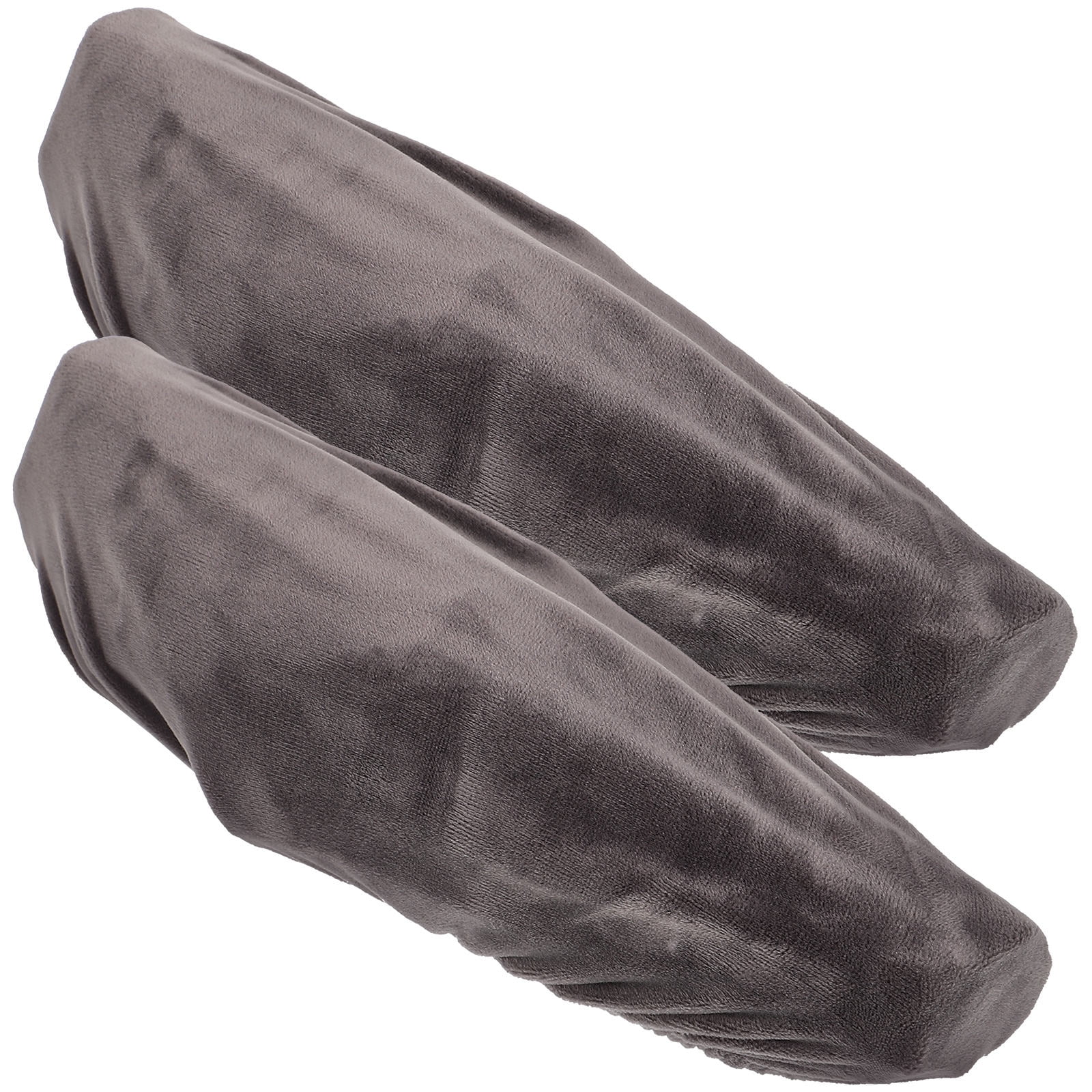 HOOWIFFY Dark Grey Velvet Armrest Covers 2Pcs Office Chair Elbow ...