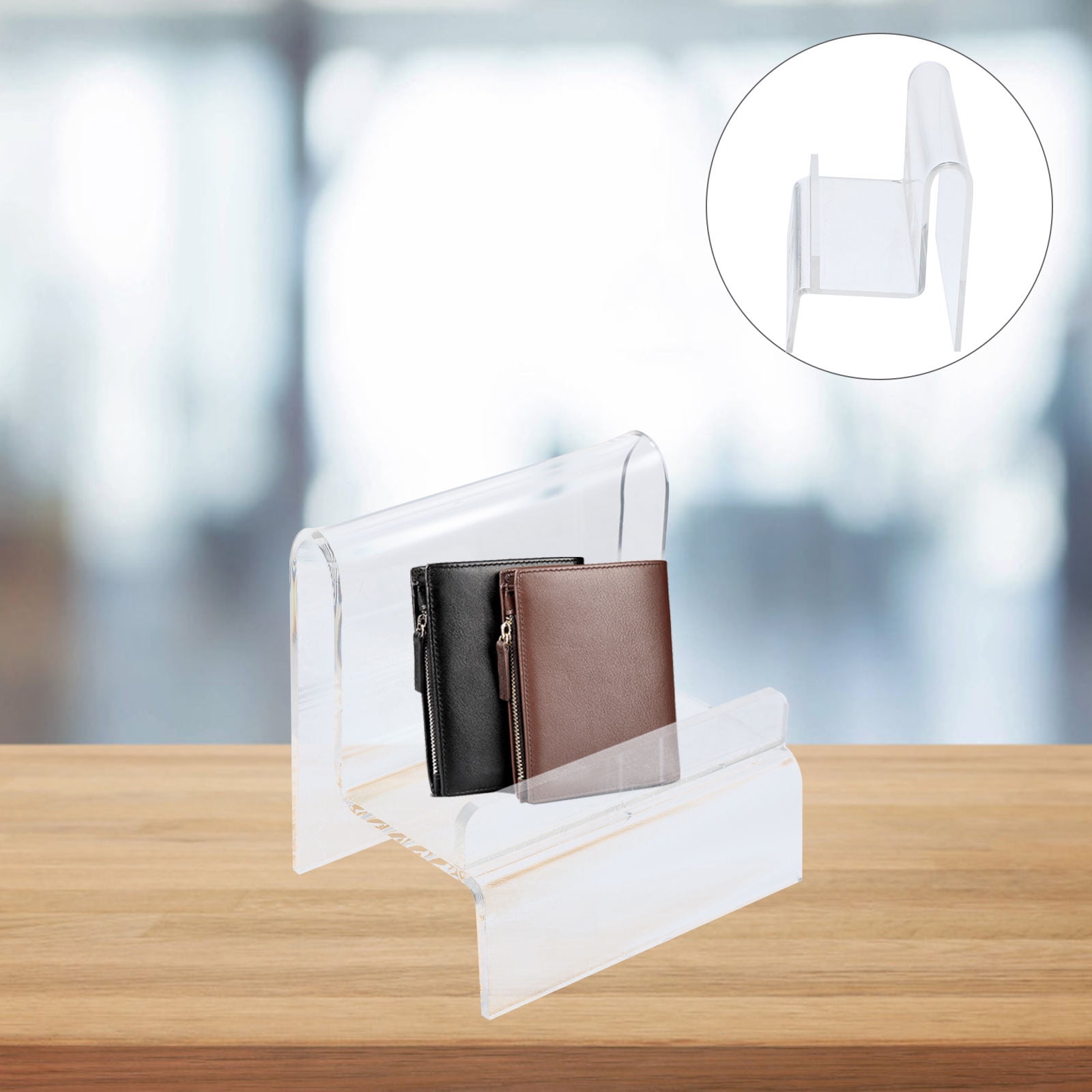 HOOWIFFY 2Pcs Clear Acrylic Storage Rack For Wallets And Mobile Phones ...