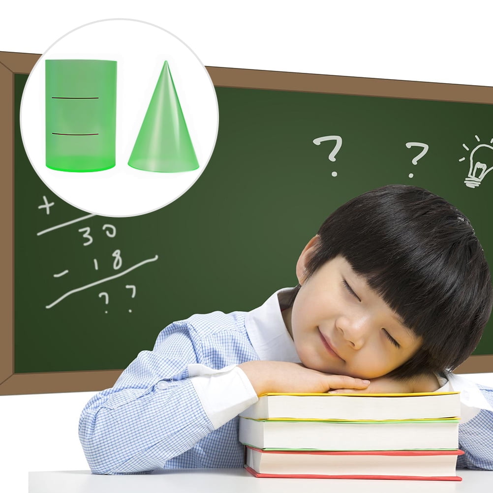 HOOWIFFY Geometry Teaching Tool Clear Cone and Cylinder Set for Volume ...