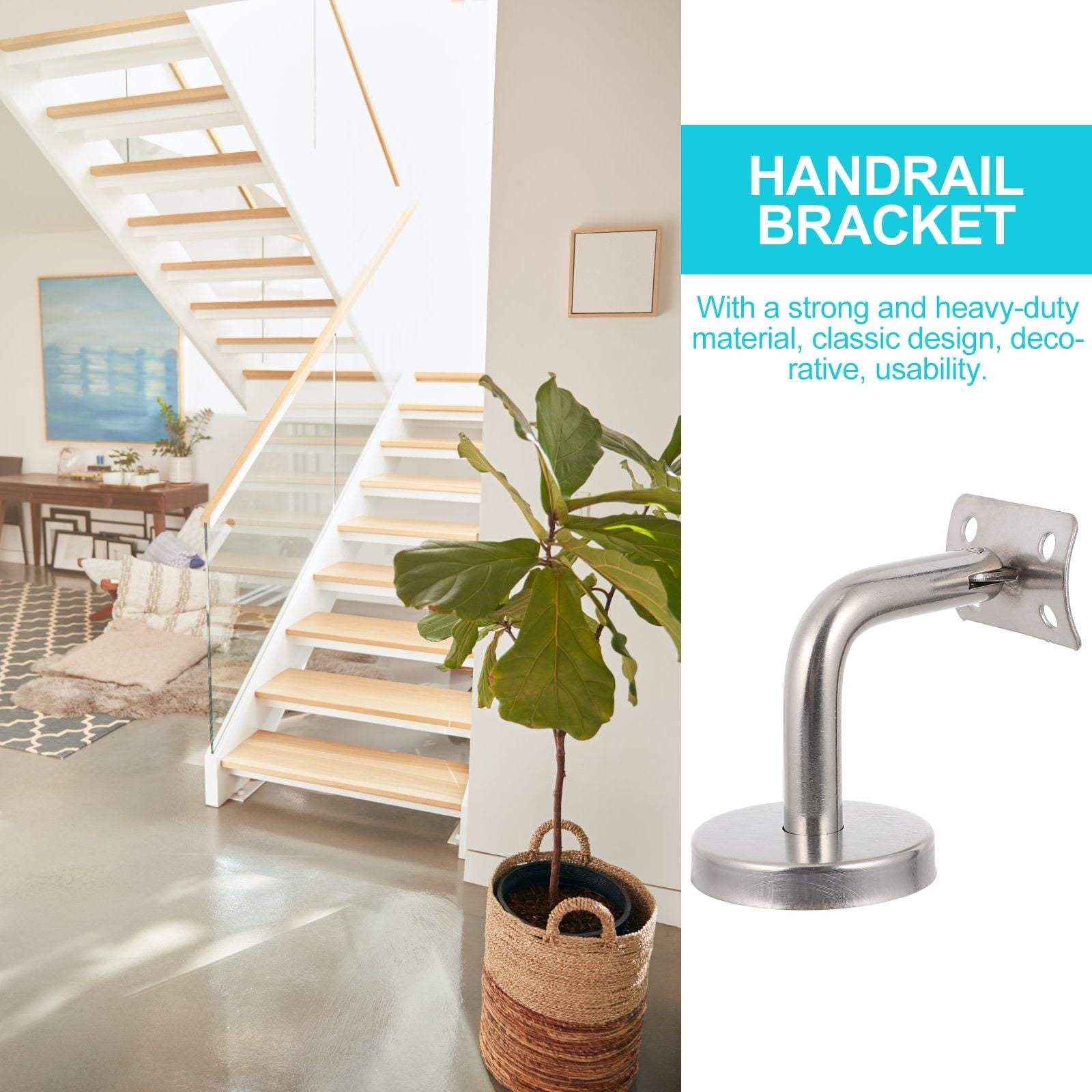 HOOWIFFY Stairway Banister Brackets Use 2Pcs - Walmart.com