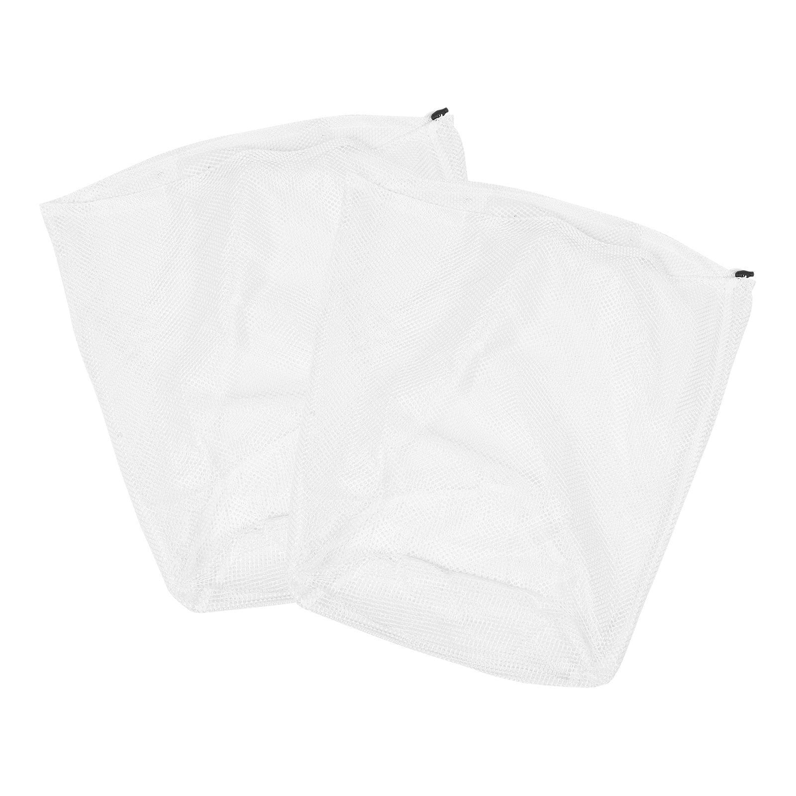 HOOWIFFY 2Set White Polyester Laundry Pouches for Preventing Knotting ...