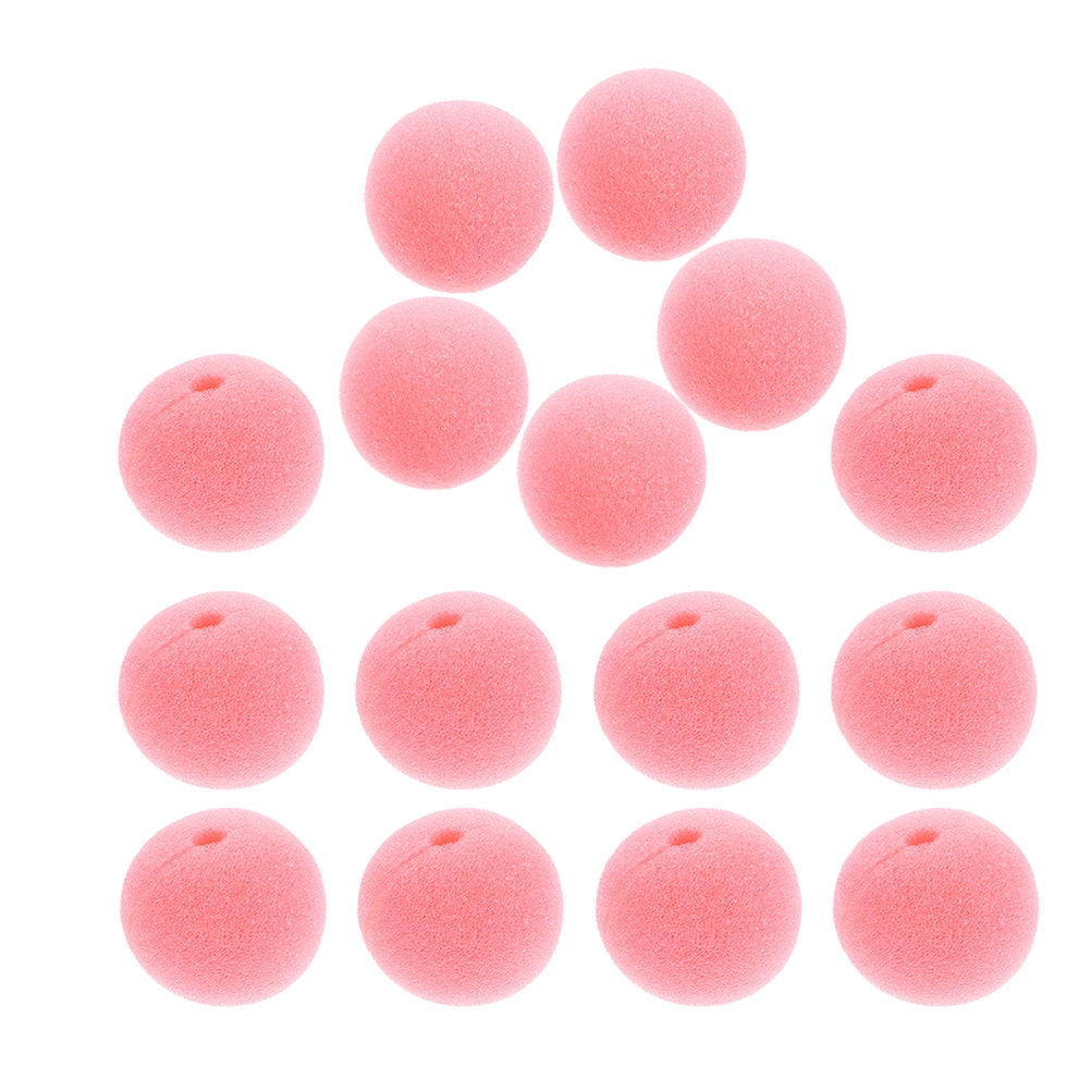 HOOWIFFY 30Pcs Round Pink Sponge Clown Nose for Cosplay and Children's ...