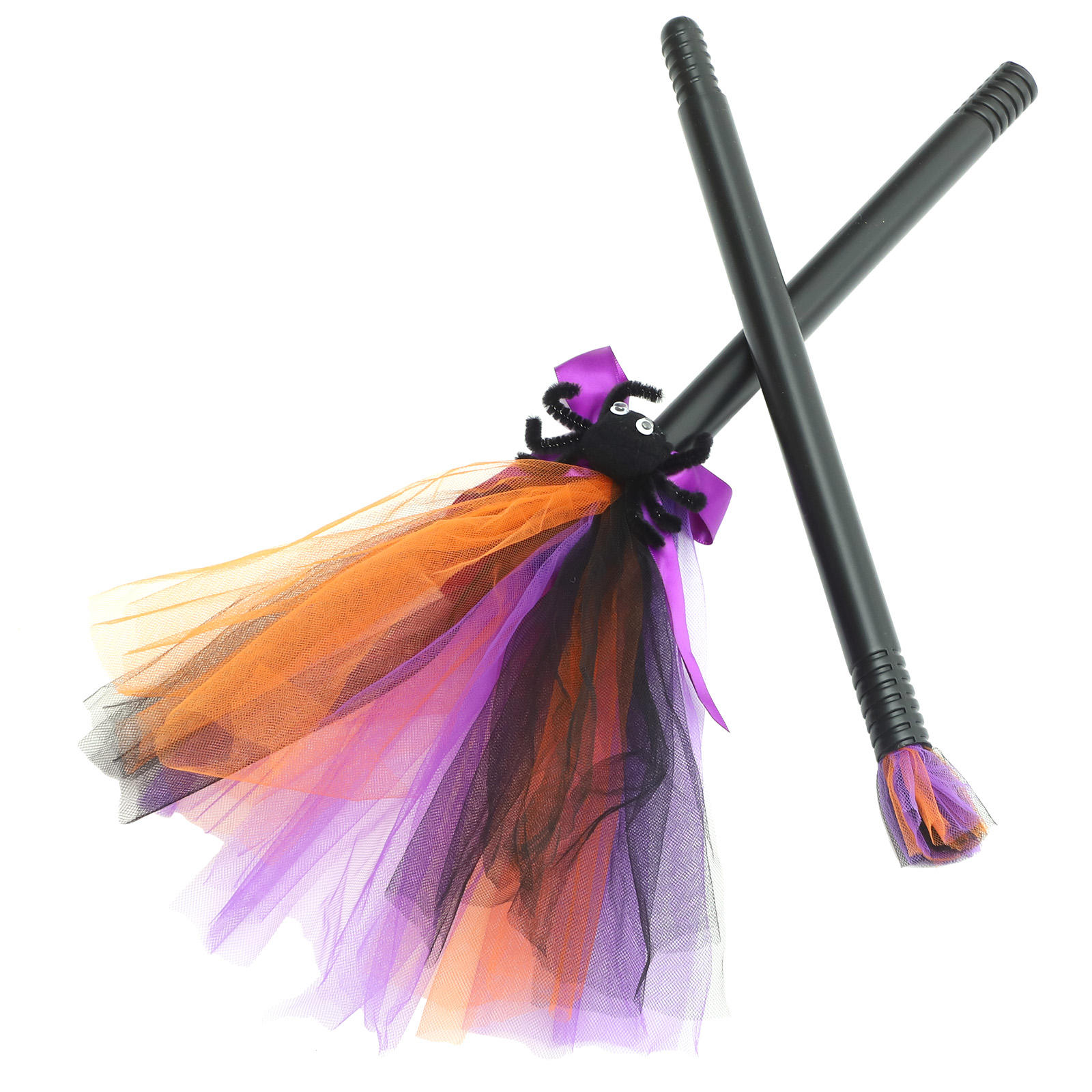 HOOWIFFY 33Pack Witch Broom Party Decoration Plastic Mesh 80CM Broom ...
