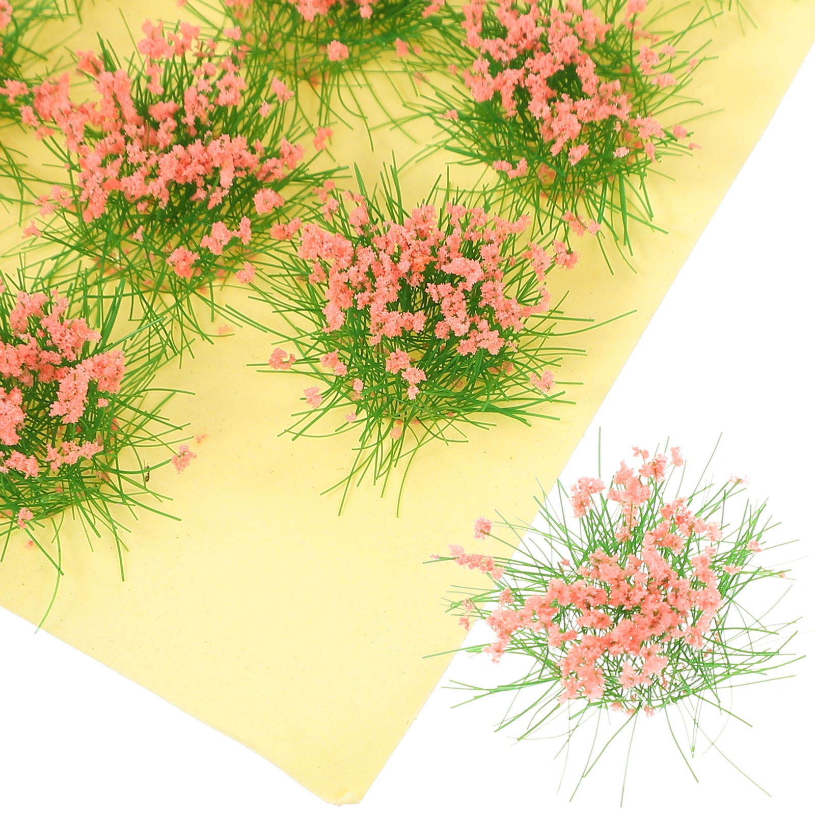 HOOWIFFY 36Pcs Static Grass Model Pink Miniature Design for Train ...