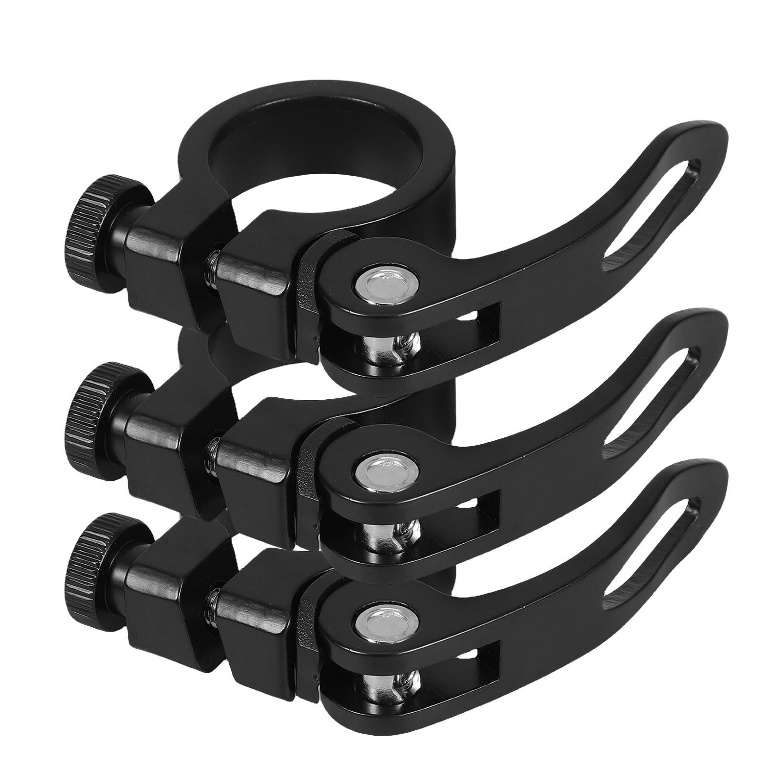 HOOWIFFY 3-Pack Black Quick Release Seat Tube Clamps for Road and ...