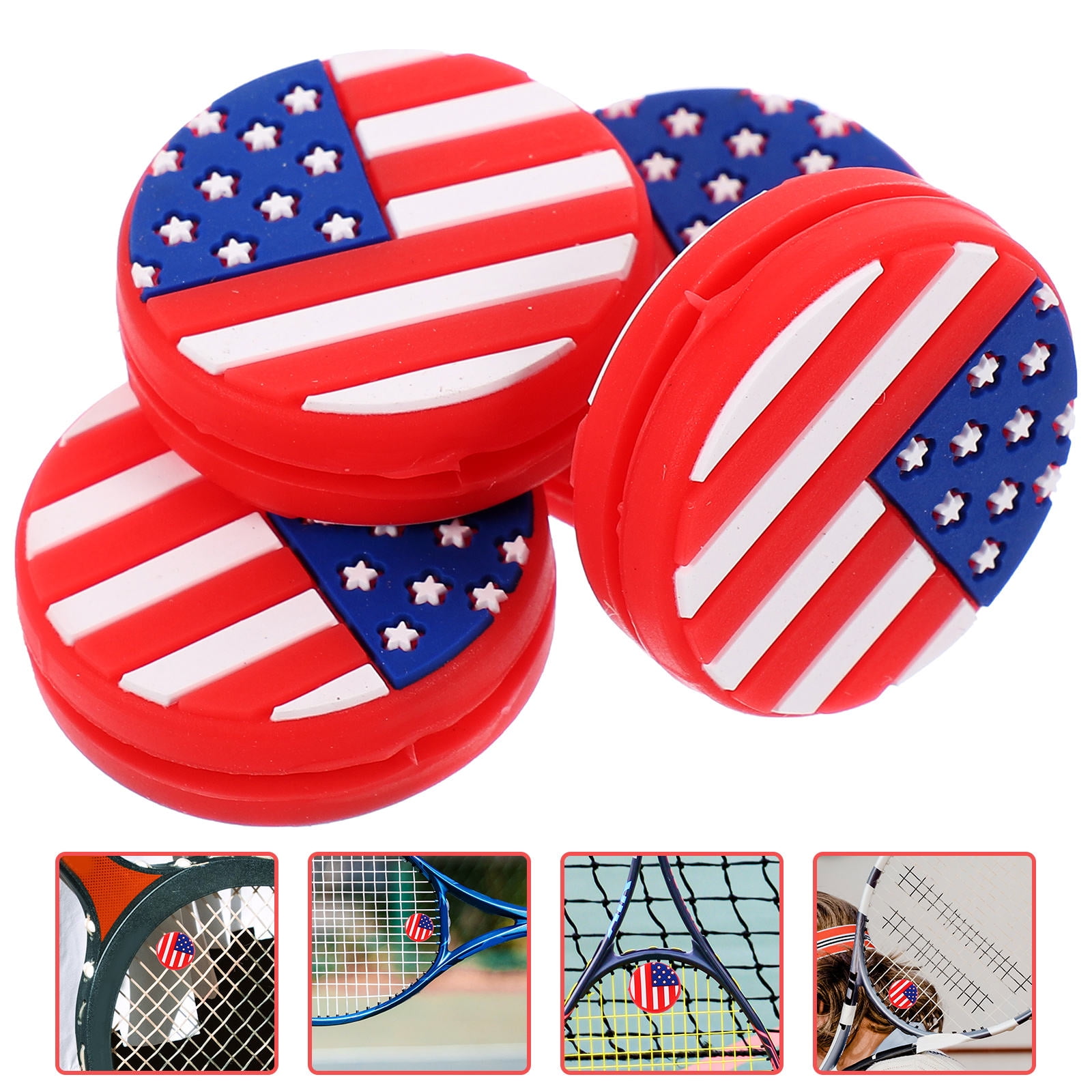 HOOWIFFY 4 Pcs Dampeners for Tennis Rackets Silicone Vibration ...