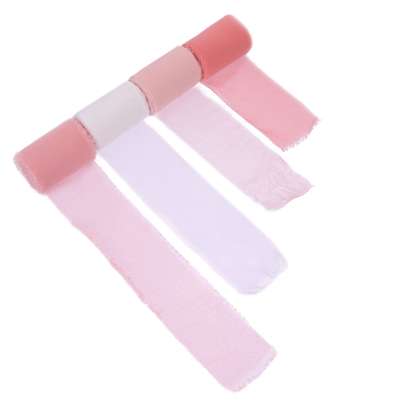 HOOWIFFY Frayed Edges Ribbon for Wedding Decorations Nude Pink ...