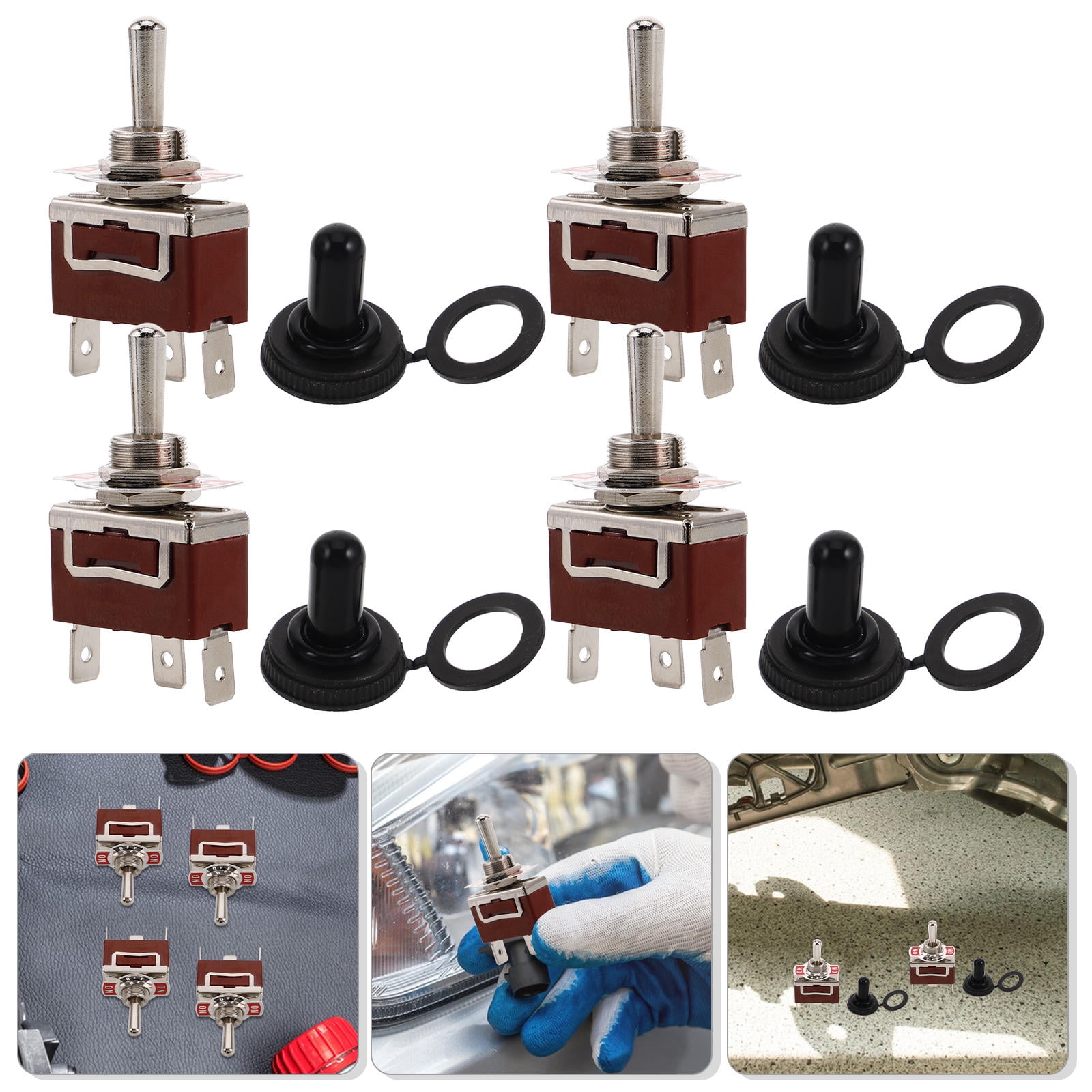 HOOWIFFY 4 Sets Three Way Toggle Switches In Assorted Color Designed ...